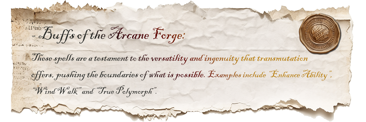 Buffs of the Arcane Forge
